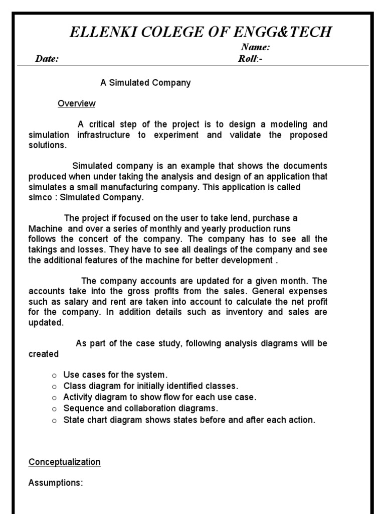 Simulated Company | PDF | Use Case | Profit (Accounting)