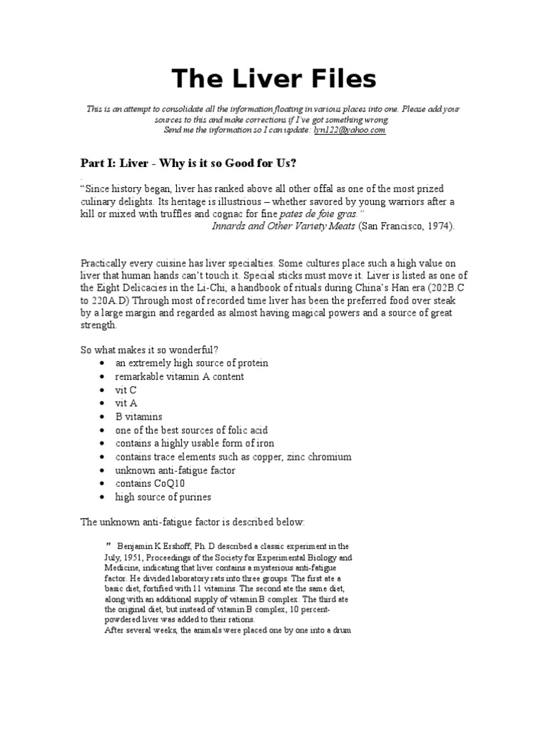 The Liver Files | PDF | Juice | Diet & Nutrition