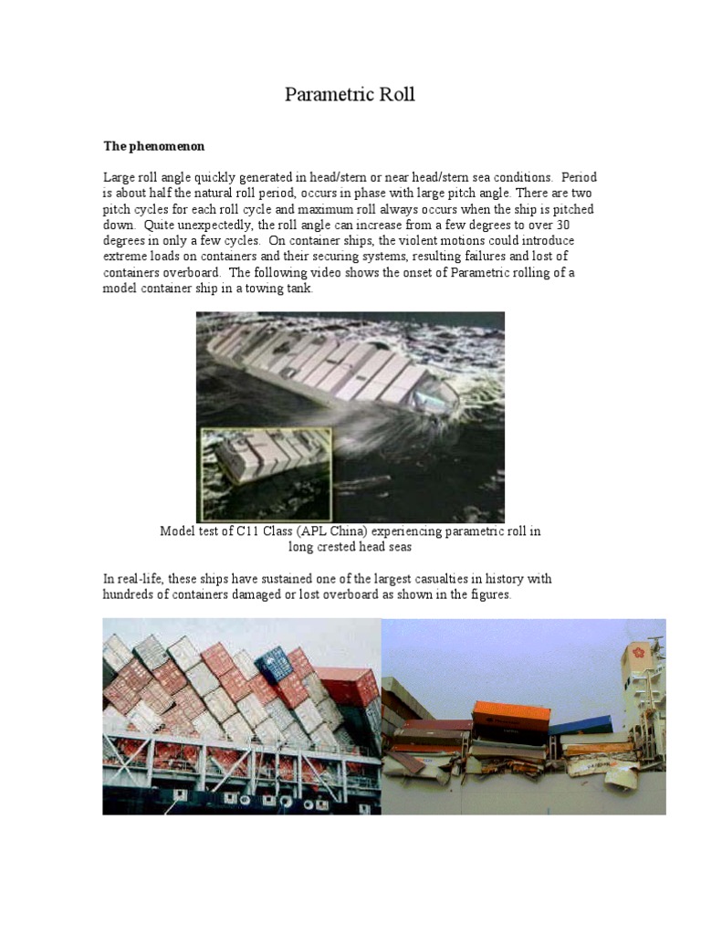 Parametric Rolling | PDF | Ships | Frequency