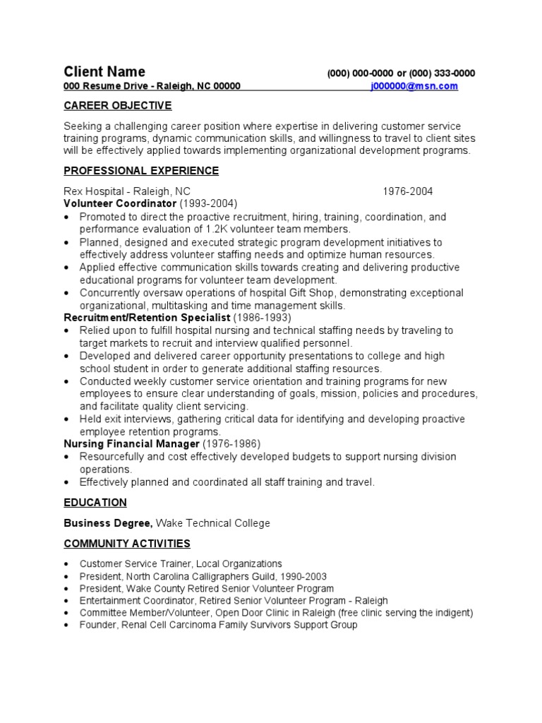 Customer Service & HR Career Objective | PDF