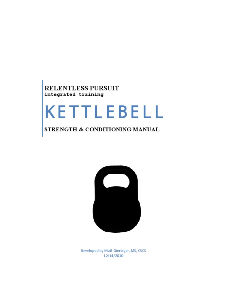 Kettlebell Strength And Conditioning Manual Pdf Kettlebell