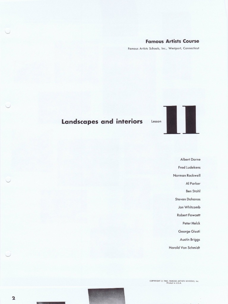 The Complete Famous Artist Course 11 - Landscapes and Interiors | PDF