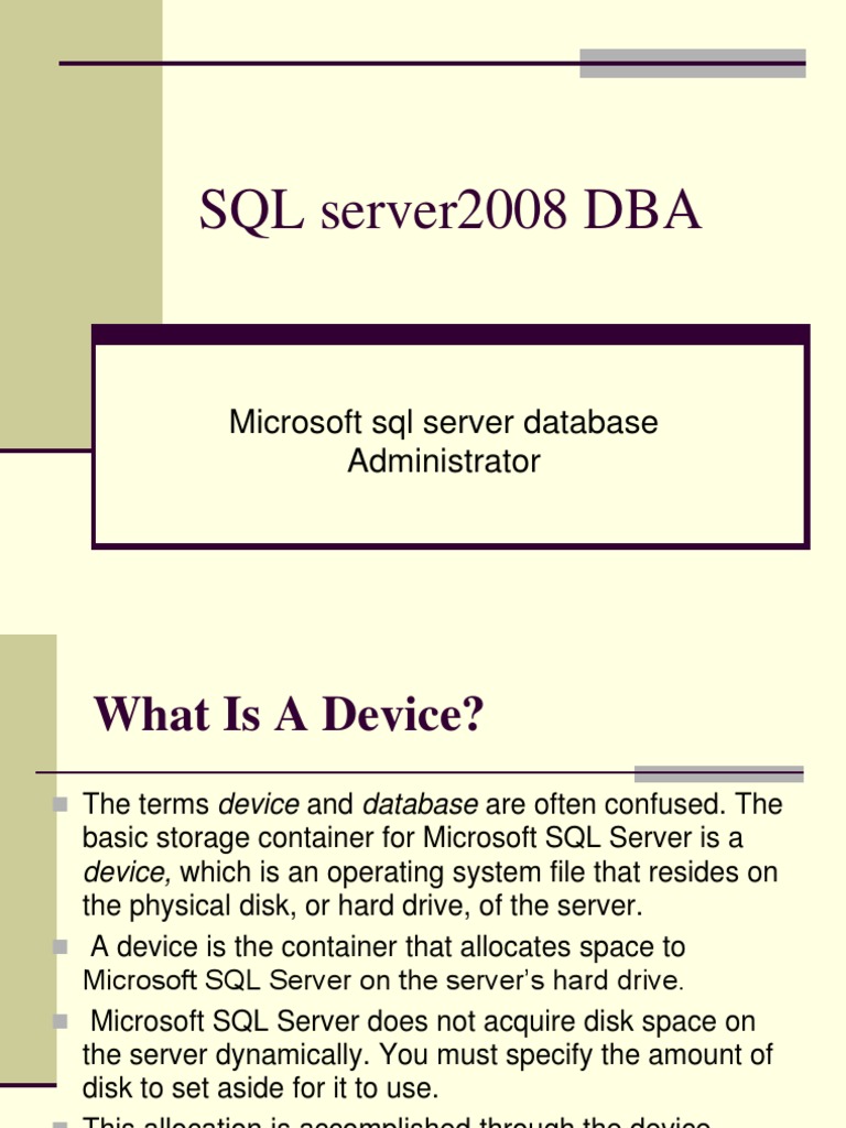 SQL Server2008 DBA | Download Free PDF | Microsoft Sql Server | Database Transaction