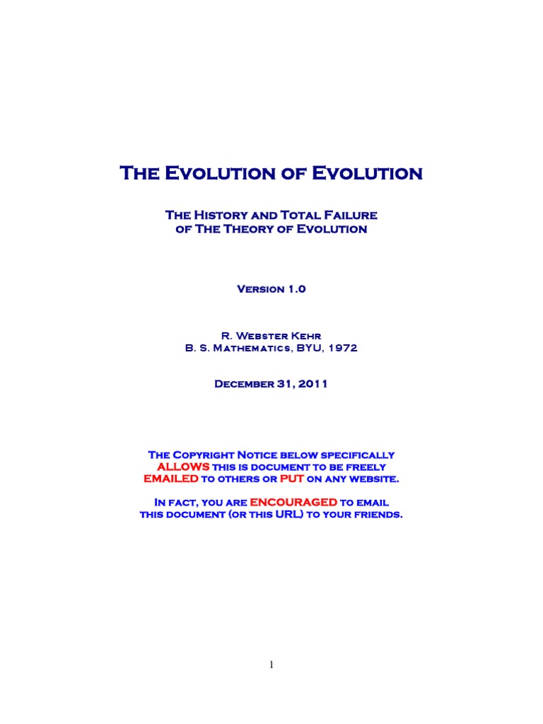 Evolution Of Evolution Pdf Evolution Species