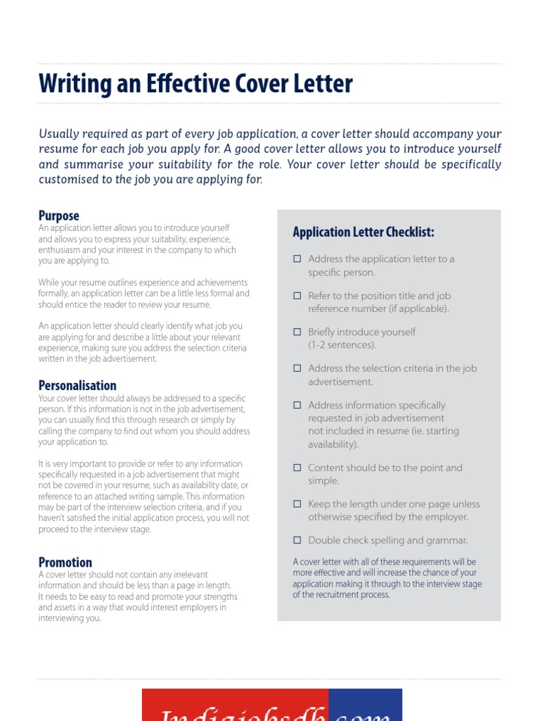 Writing An Effective Cover Letter | PDF | Résumé | Advertising