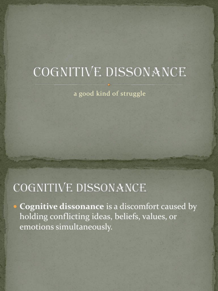 Cognitive Dissonance | PDF