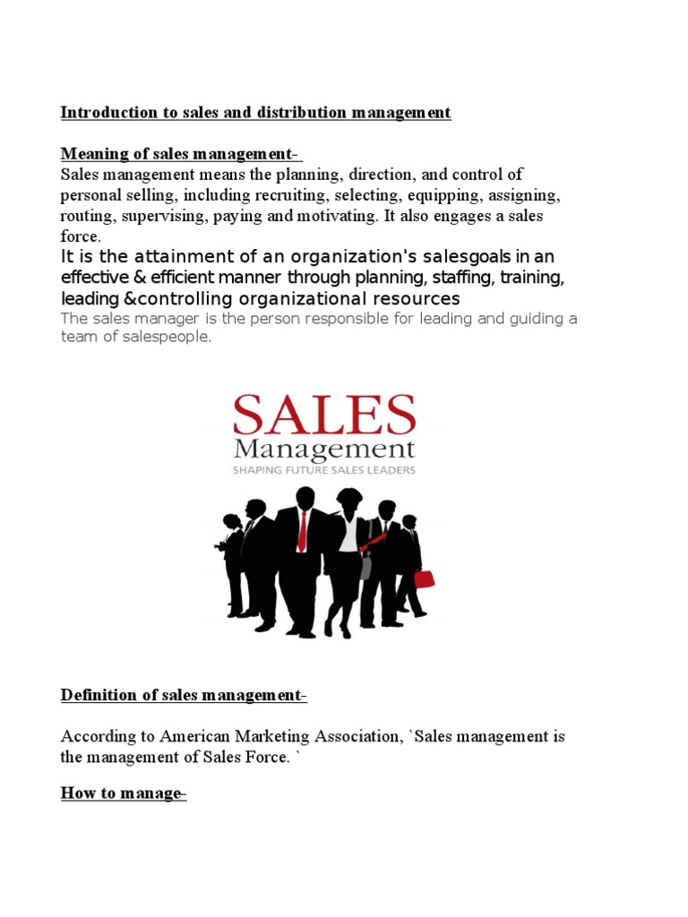 Introduction To Sales and Distribution Management | PDF | Sales | Retail