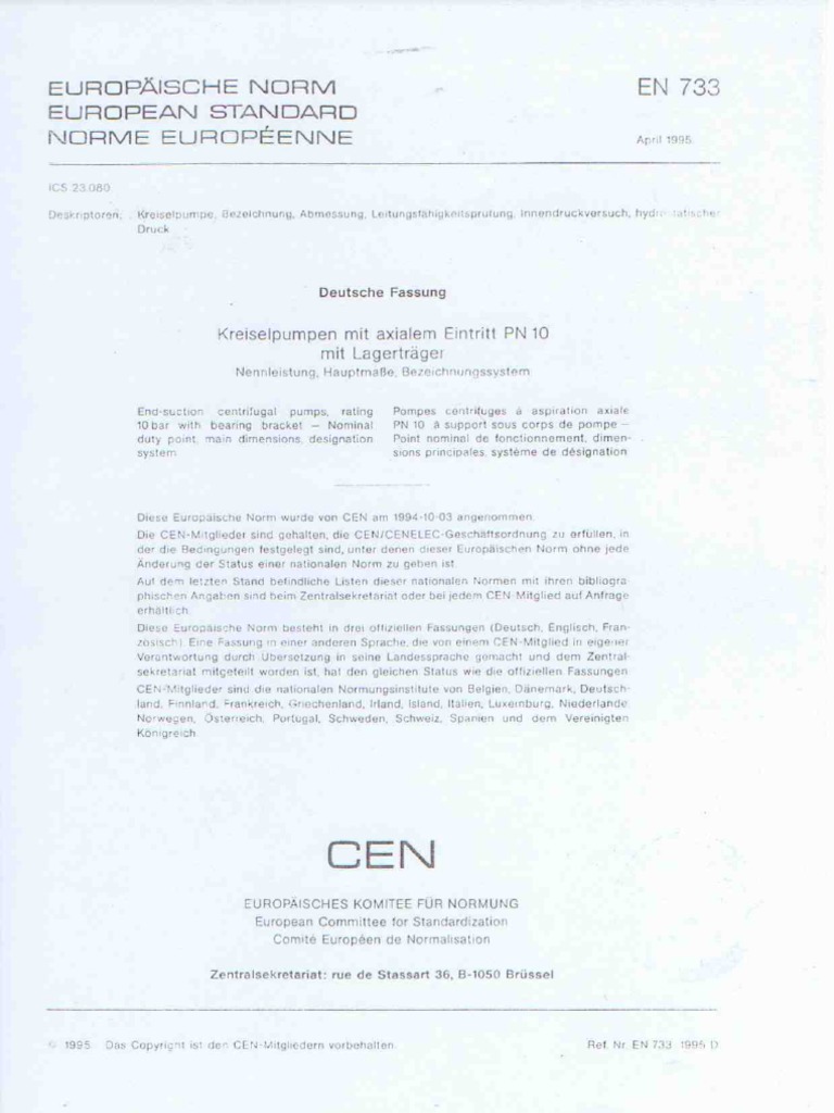 Din en 733 | PDF