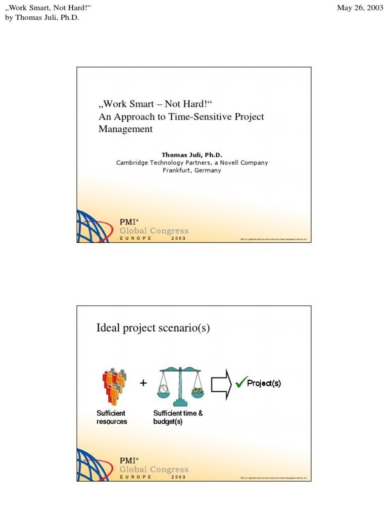 Work Smart Not Hard | PDF | Time Management | Professional Skills