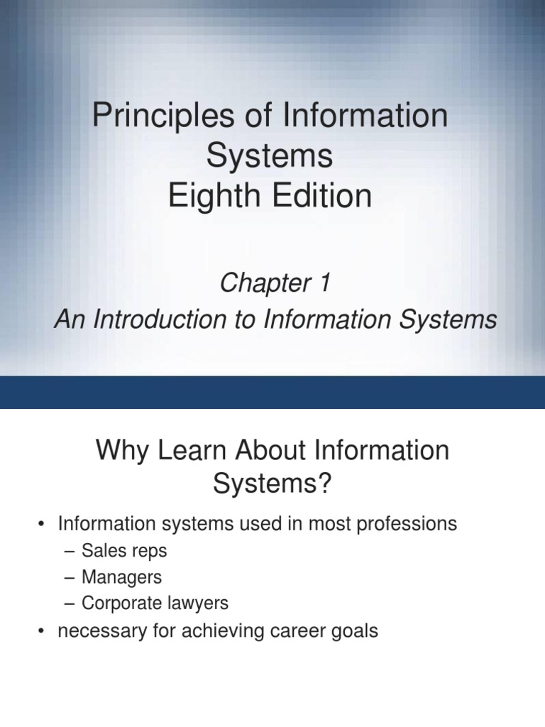 Principles of Information Systems Eighth Edition | PDF | Information ...