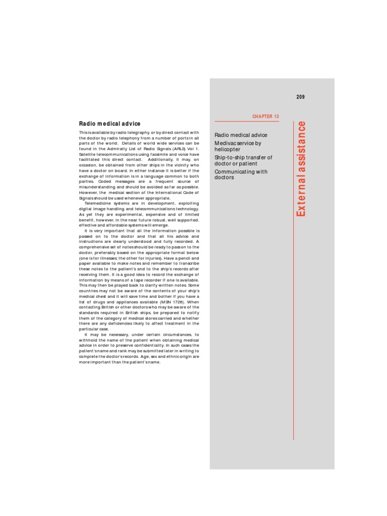 Medical Ship Captain Guide-Chap13 | PDF