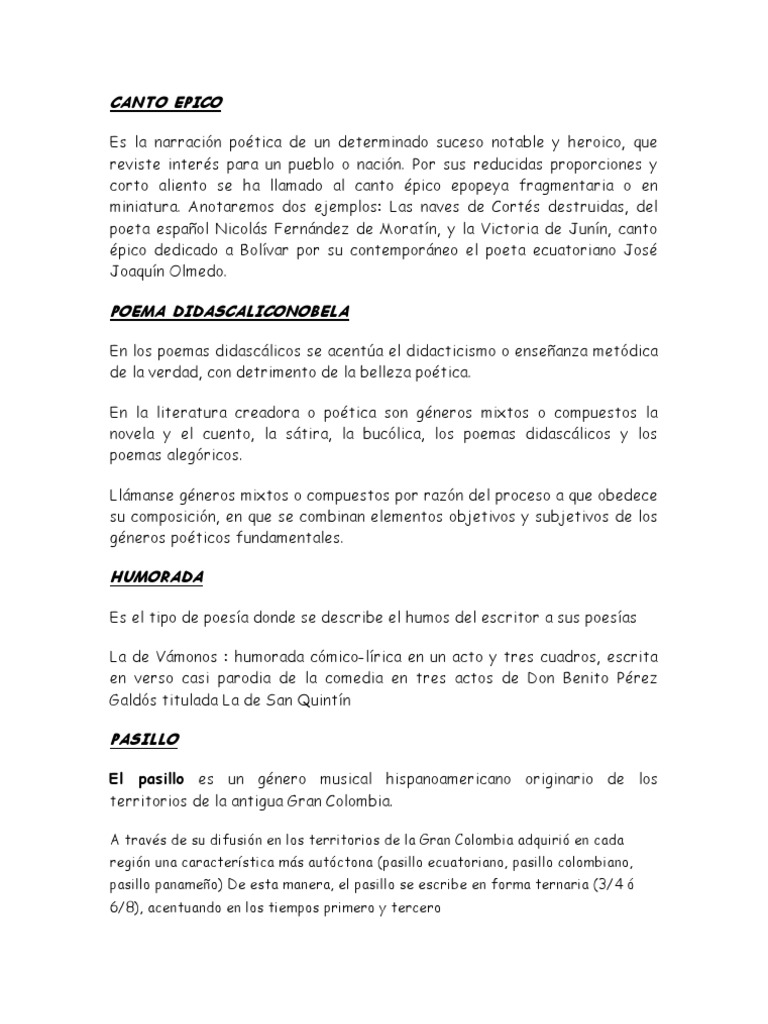 Canto Epico | PDF | Ópera | Poesía épica