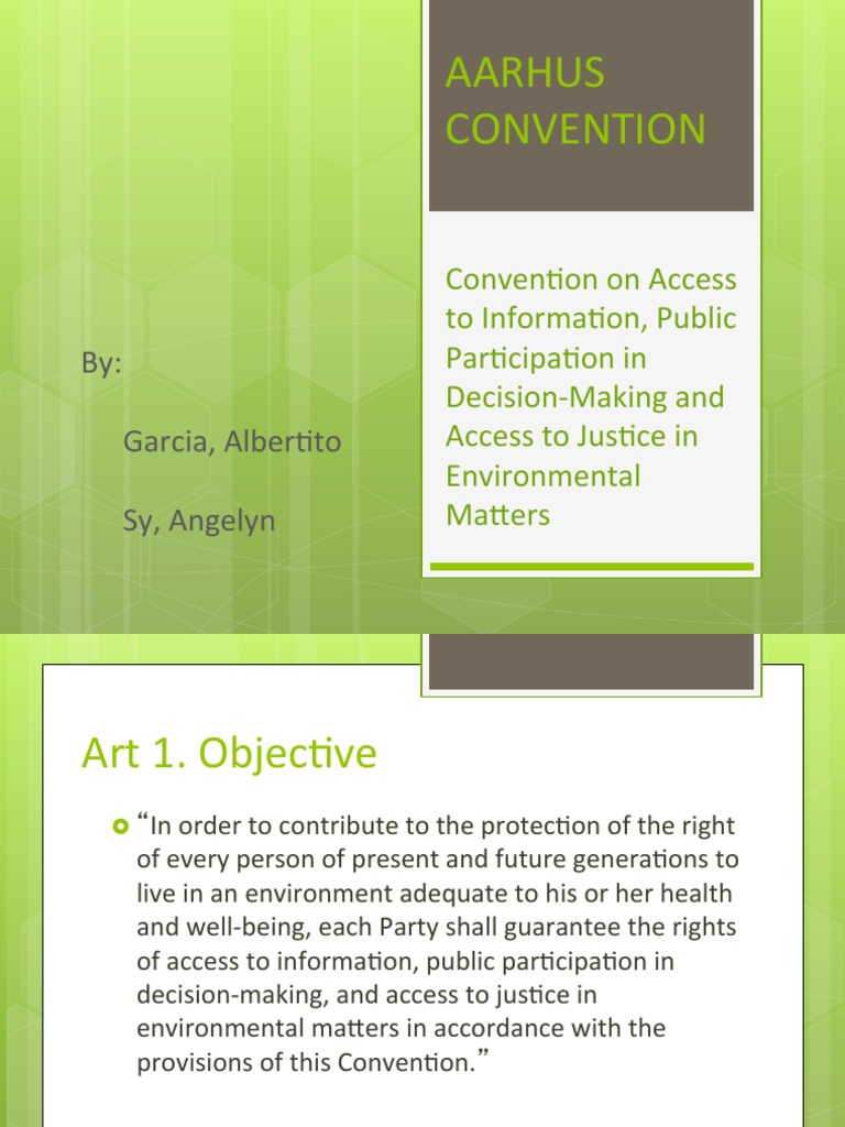 Aarhus Convention | PDF | Equity (Law) | Natural Environment