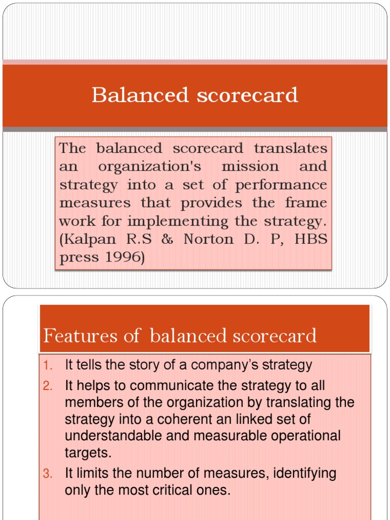 Balance Score Card | PDF | Strategic Management | Business Process
