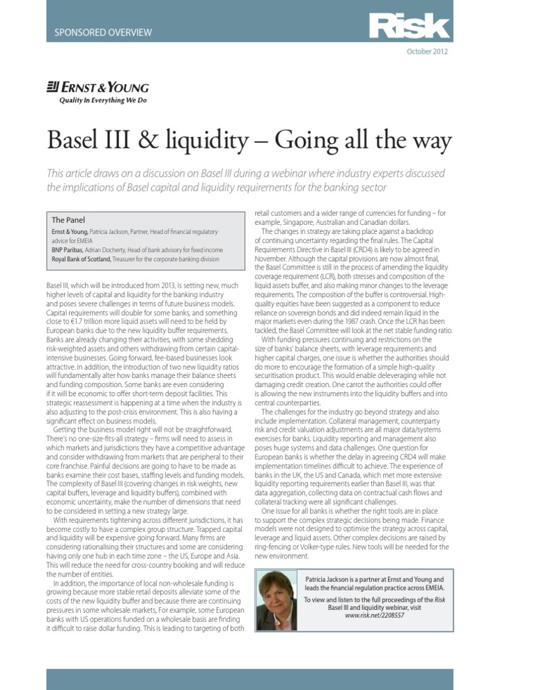 Basel III & Liquidity - Going All The Way | PDF | Basel Iii | Market ...