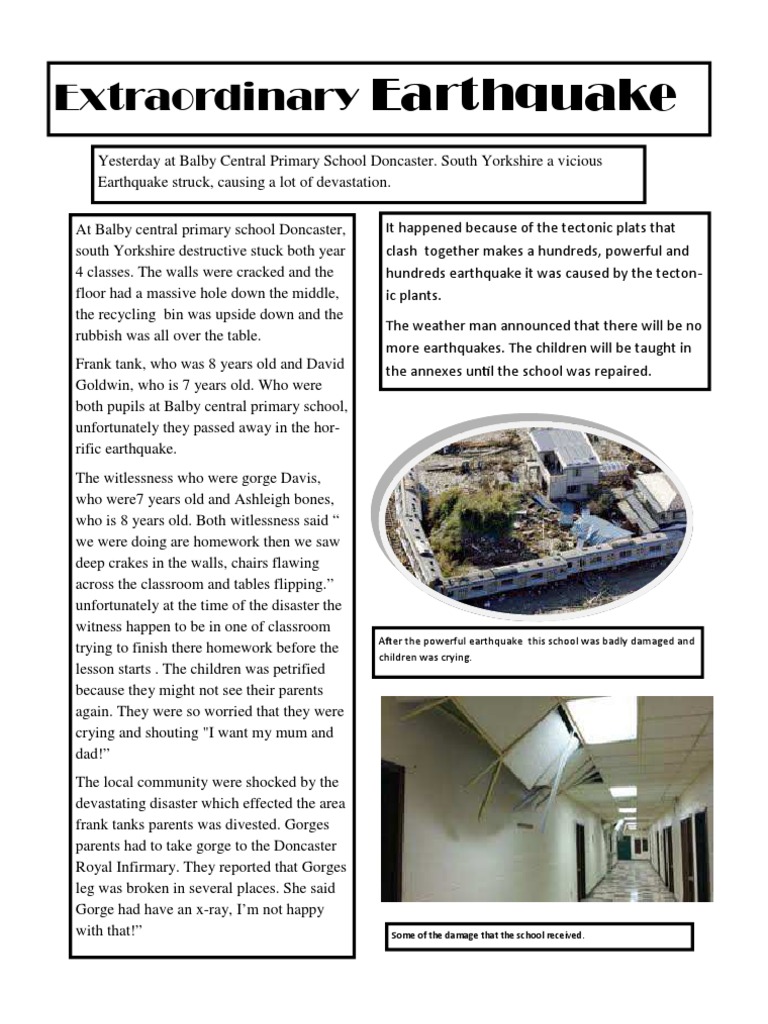 Disaster Newspapers | PDF | Earthquakes | Disaster And Accident