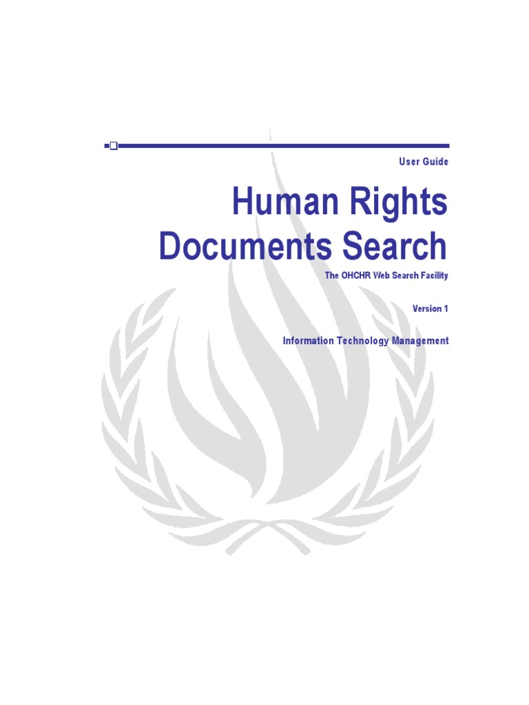 Human Rights Documents Search: User Guide | PDF | Internet Privacy ...