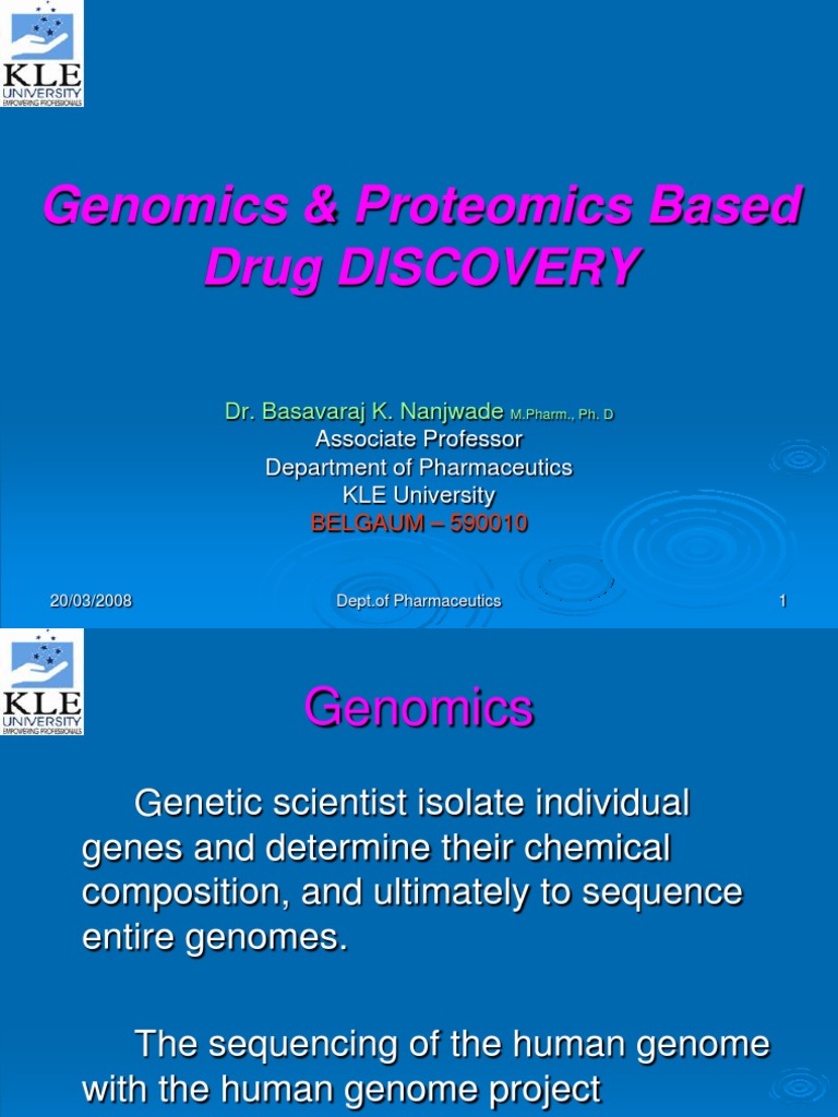 Genomics and Proteomics in Drug Discovery | PDF | Proteomics | Docking ...
