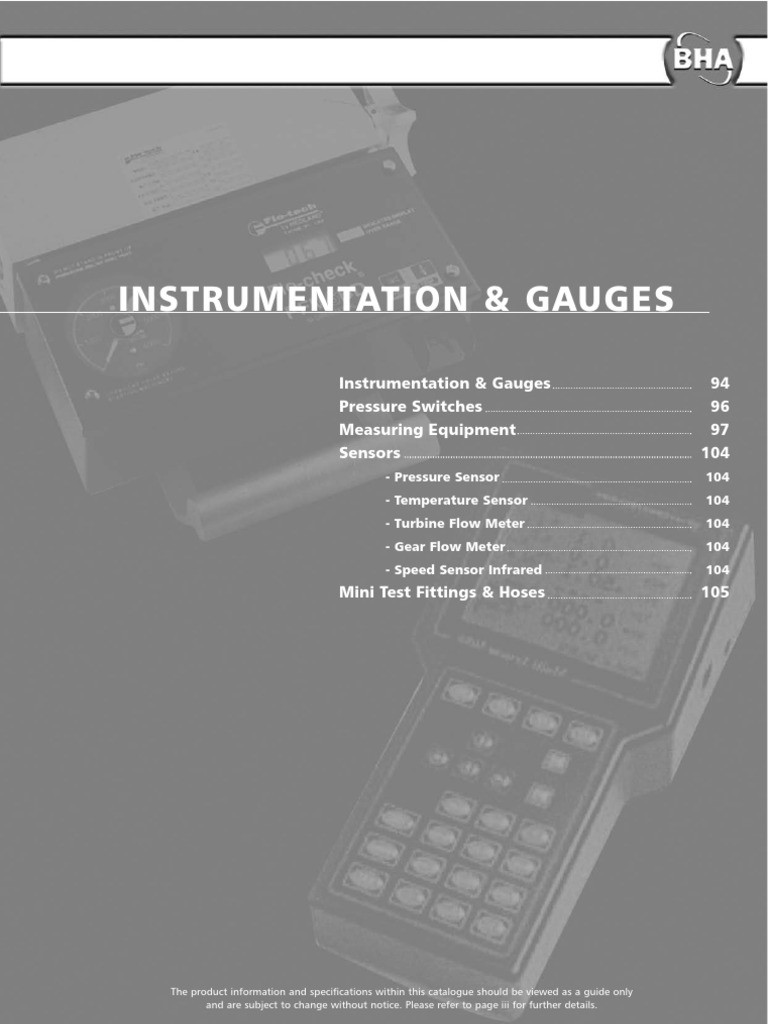 Instrumentation | PDF | Flow Measurement | Sensor