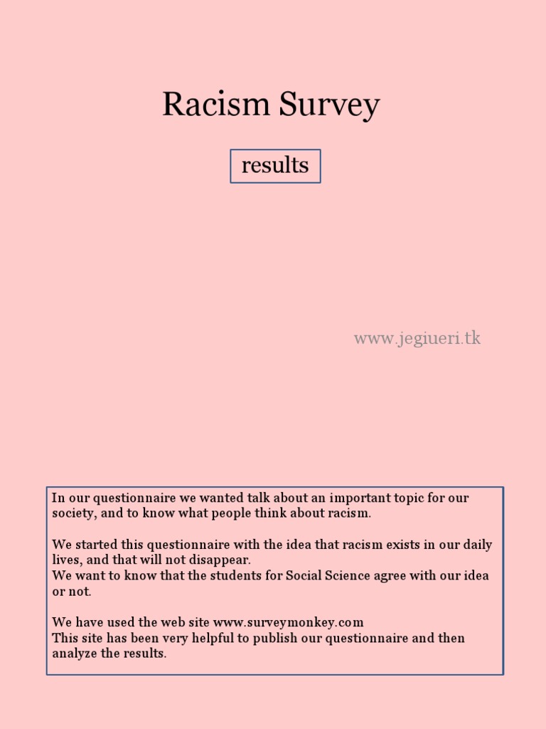 Racism Survey | PDF | Likert Scale | Questionnaire