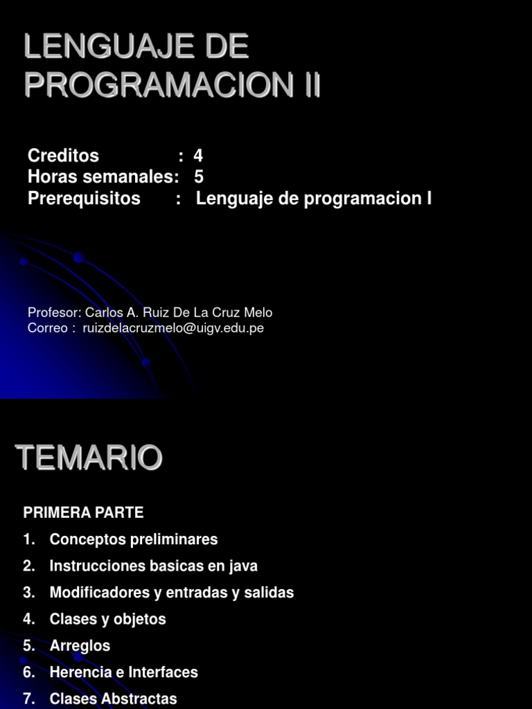Conceptos Preliminares de Programacion | PDF | Programación orientada a objetos | Java (lenguaje ...
