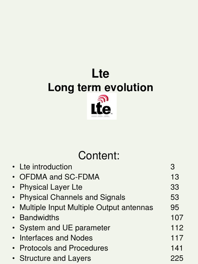 LTE Overview | PDF | Mimo | Orthogonal Frequency Division Multiplexing