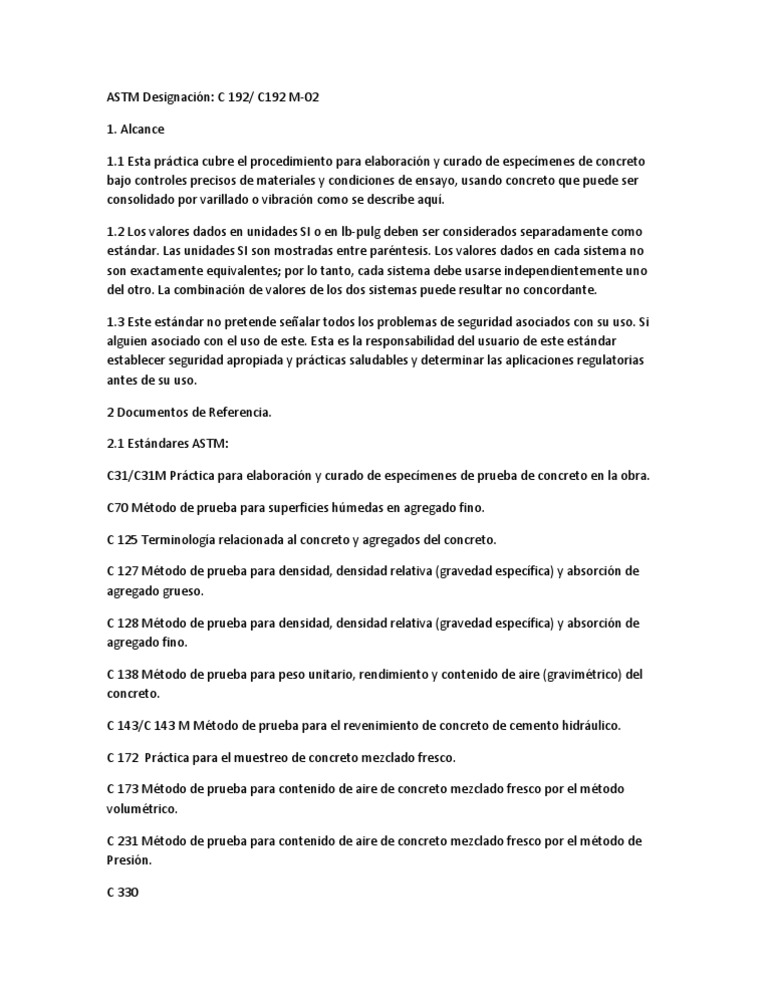 Astm C 192 | PDF