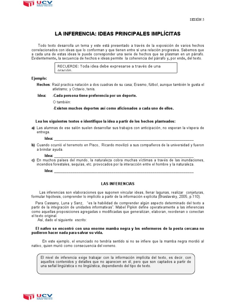 SEPARATA 5 Ideas Implicitas | Inferencia | Ciencia filosófica