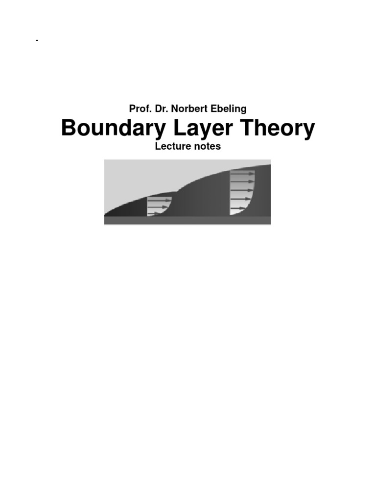 Boundary Layer Theory | PDF | Boundary Layer | Navier–Stokes Equations