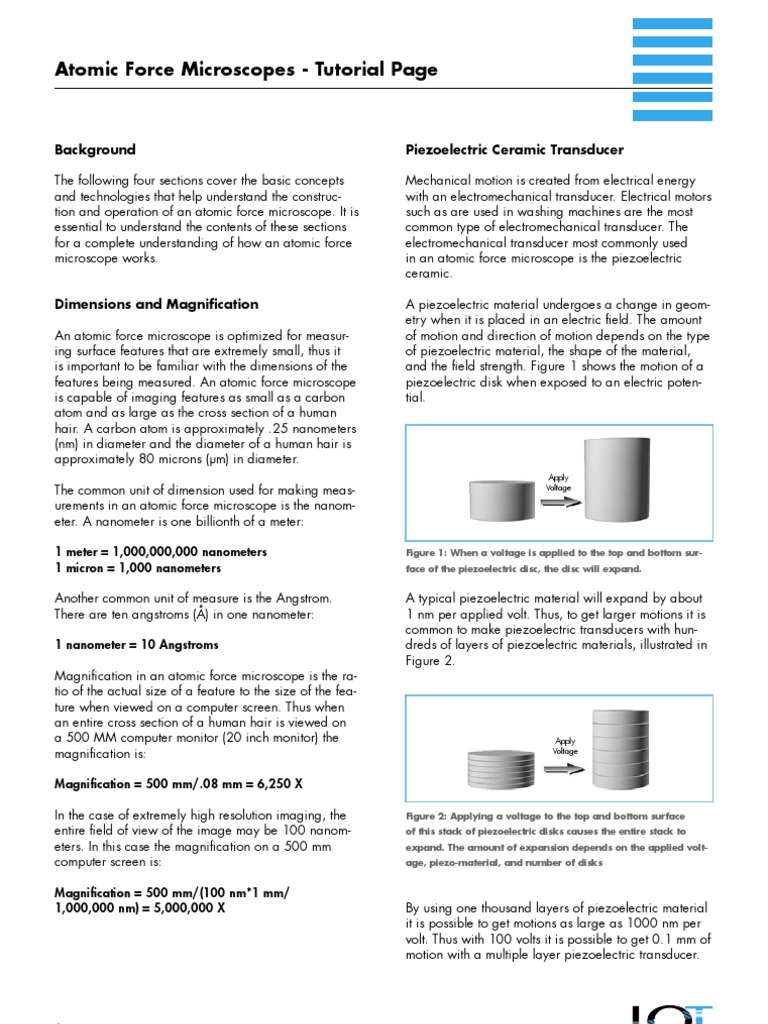 AFM Tutorial | PDF | Optics | Applied And Interdisciplinary Physics