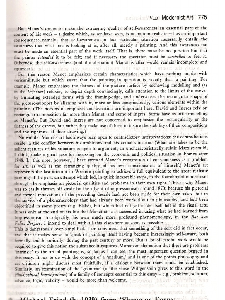 Michael Fried - Shape As Form | PDF