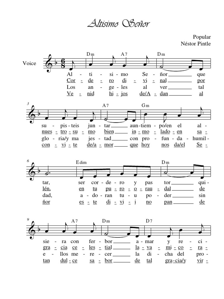 Altisimo Señor | PDF