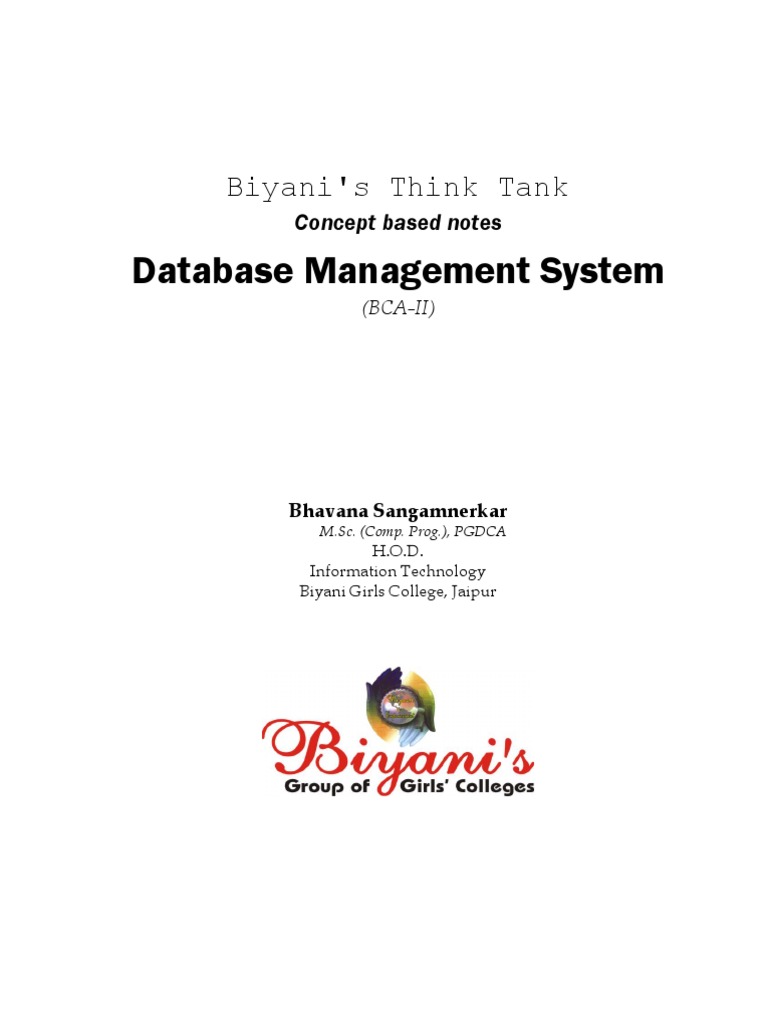 Database Bca | PDF | Relational Model | Databases