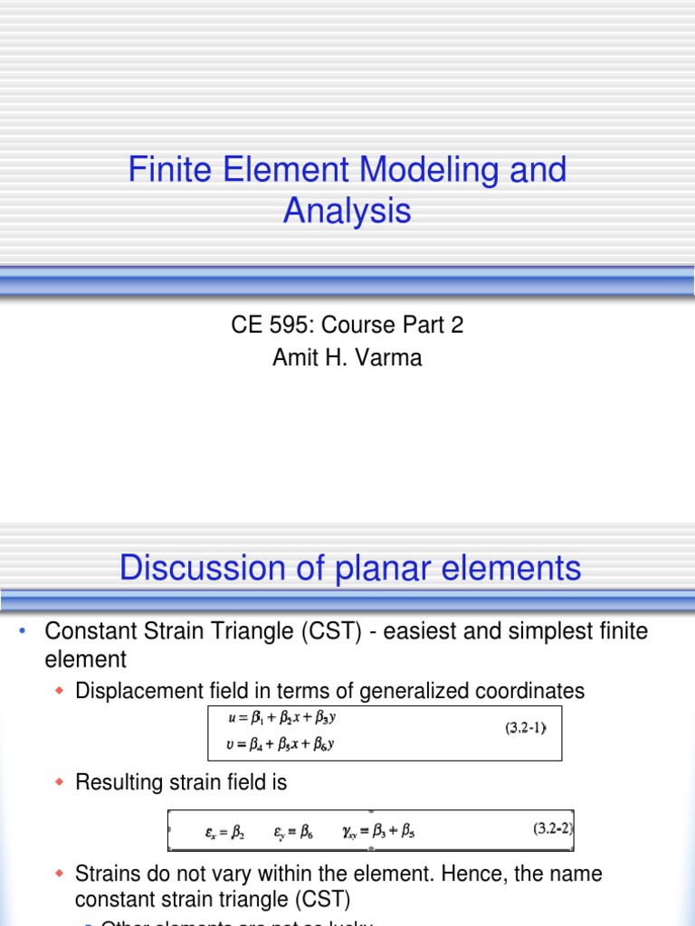 Finite Element Modeling | PDF