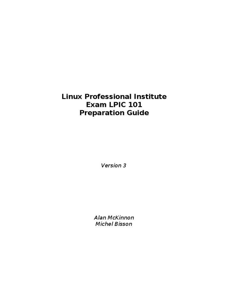 LPI LPIC1 Exam 101 Preparation Guide | PDF | File System | Bios