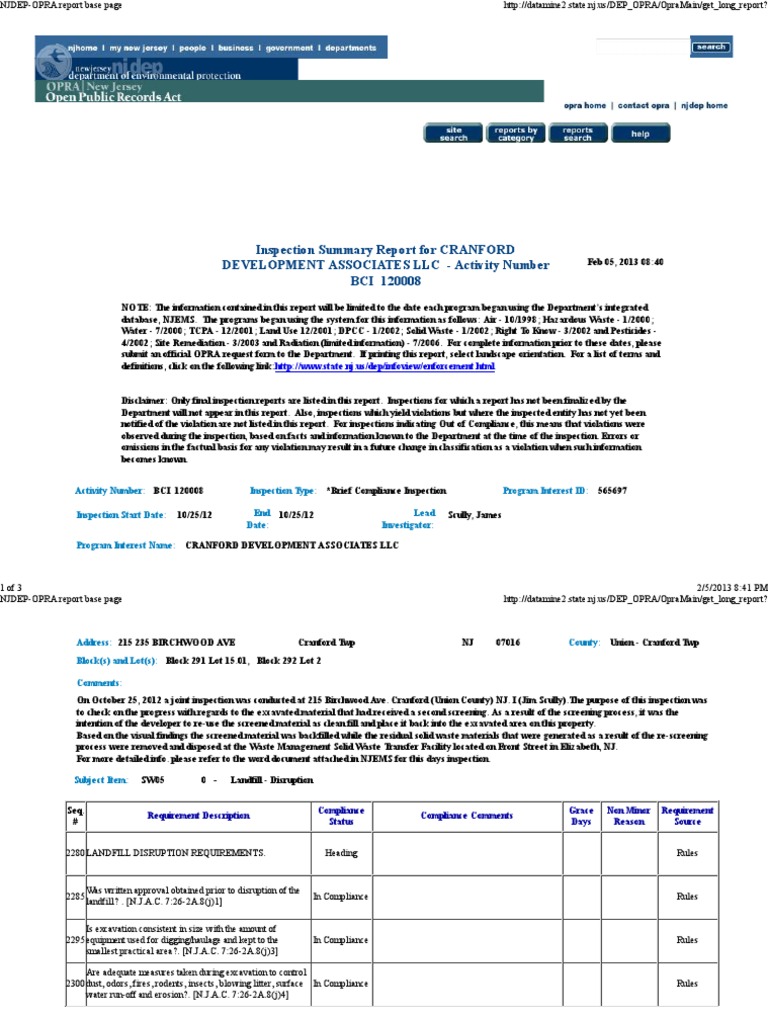NJDEP Data Miner | PDF | Landfill | Municipal Solid Waste