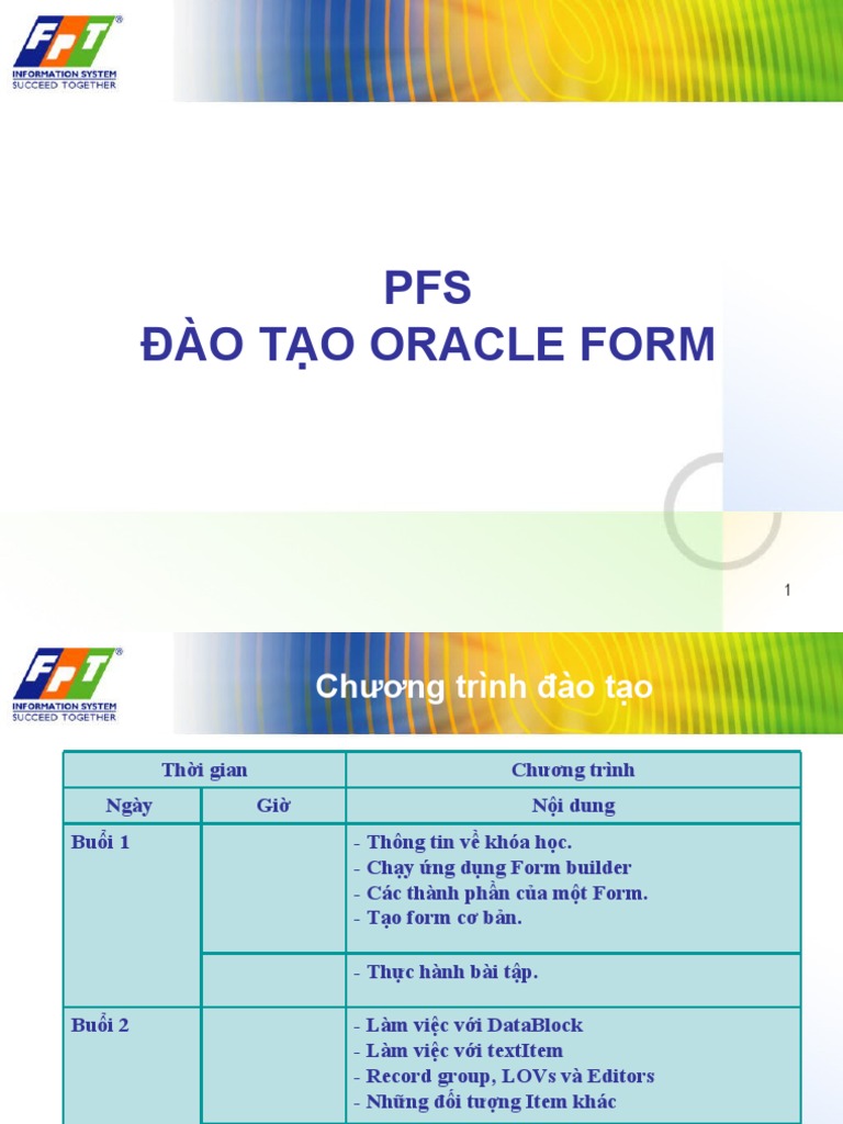 PFS-Dao Tao Oracle Form | PDF
