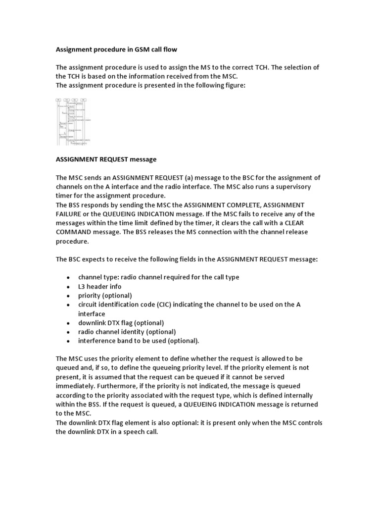 Assignment Procedure in GSM Call Flow | PDF | Queue (Abstract Data Type ...