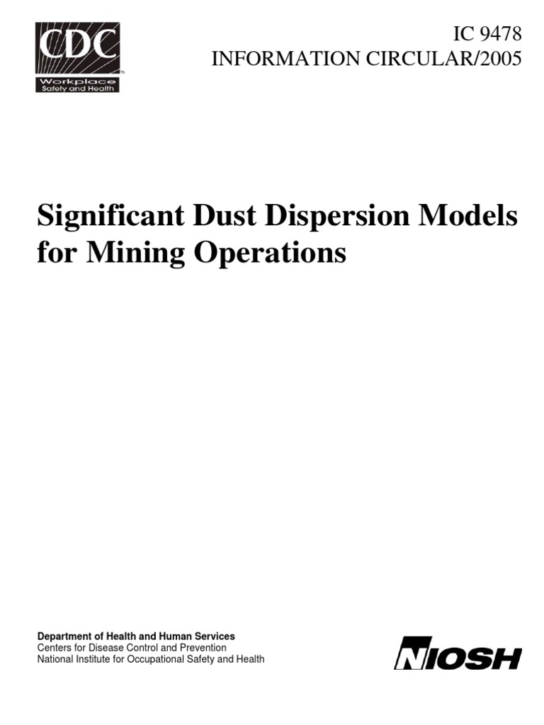 Dust Dispersion Models in Mining | PDF | Particulates | Deposition ...