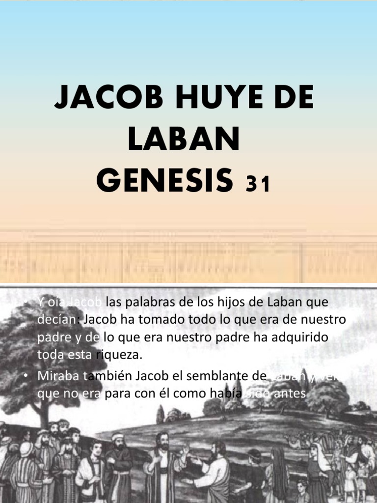 Jacob huye de Labán en Génesis 31 | PDF | Religión y espiritualidad
