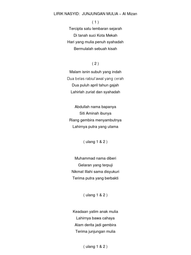 Lirik Nasyid | PDF