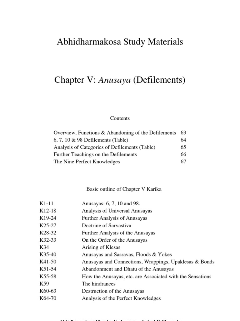 Chapter 5 Anusaya | PDF | Buddhist Philosophy | Religious Behaviour And ...