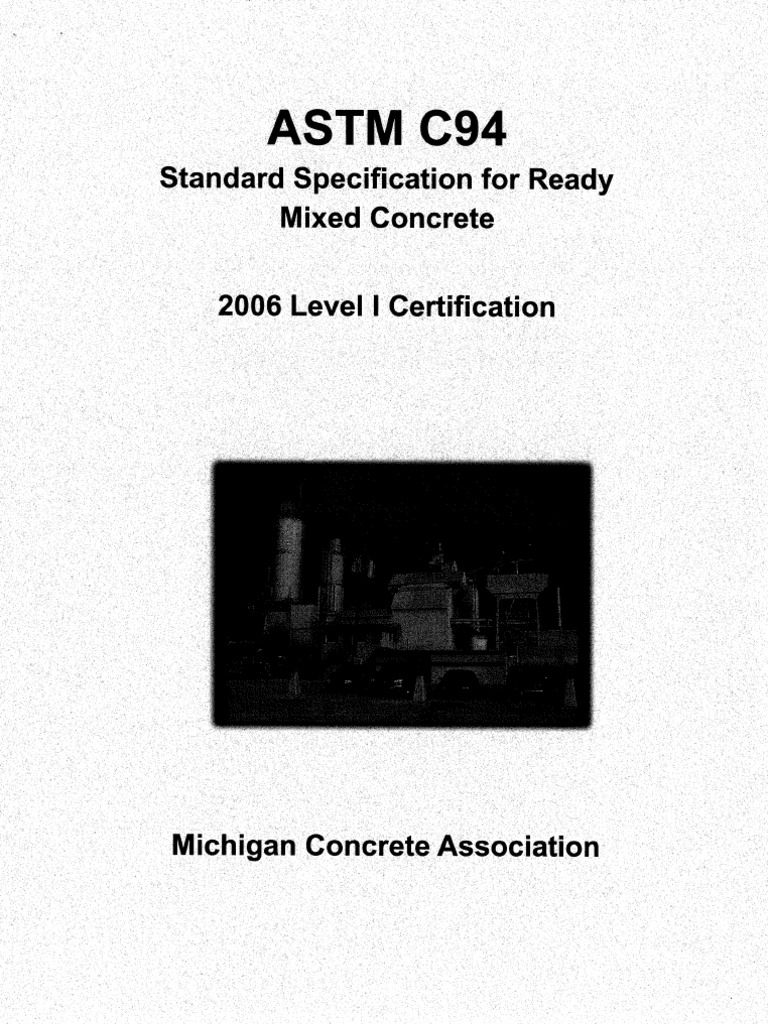 Astm C 94 | PDF