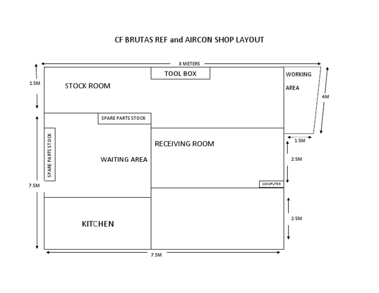 Stock Room and Aircon Shop Layout | PDF