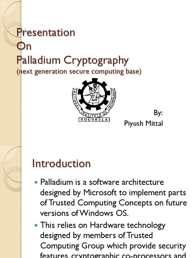 Palladium Cryptography | PDF | Trusted Computing | Cryptography