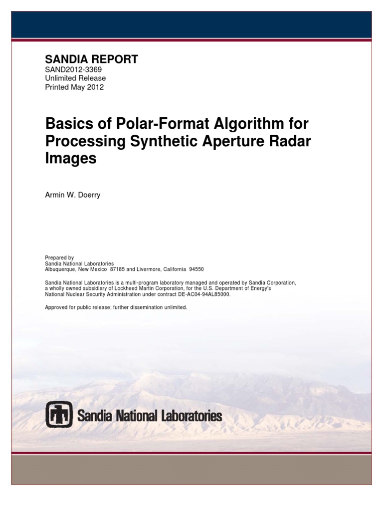 Polar Format Algorithm | PDF | Discrete Fourier Transform | Fourier Transform