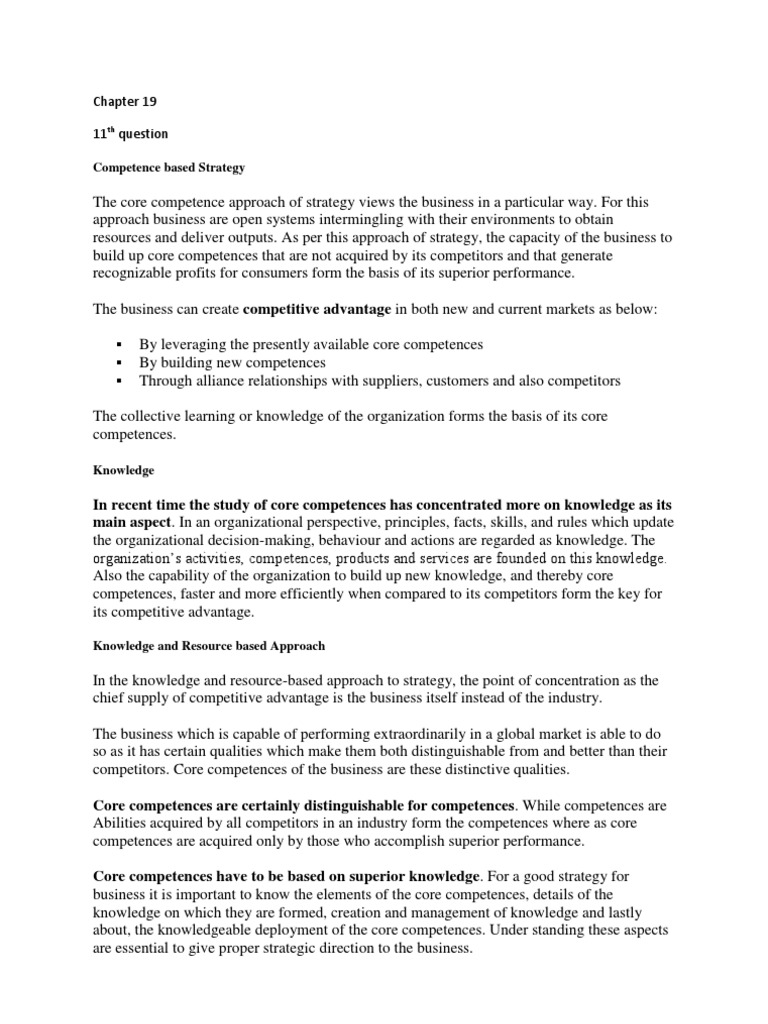 Core Competency | PDF