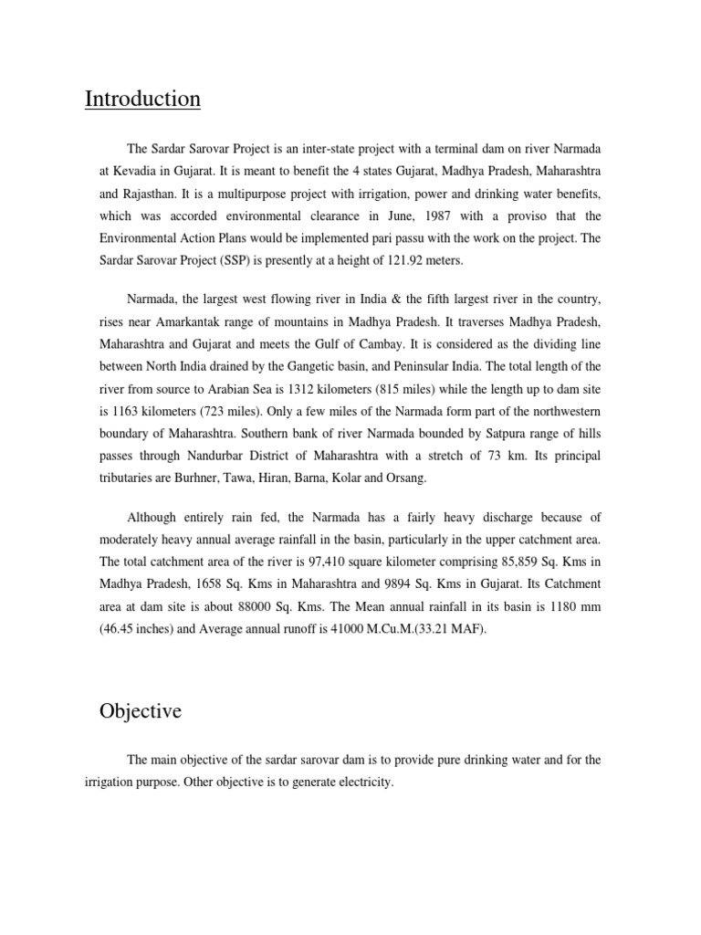 Sardar Sarovar Dam | PDF | Transparent Materials | Water And Politics