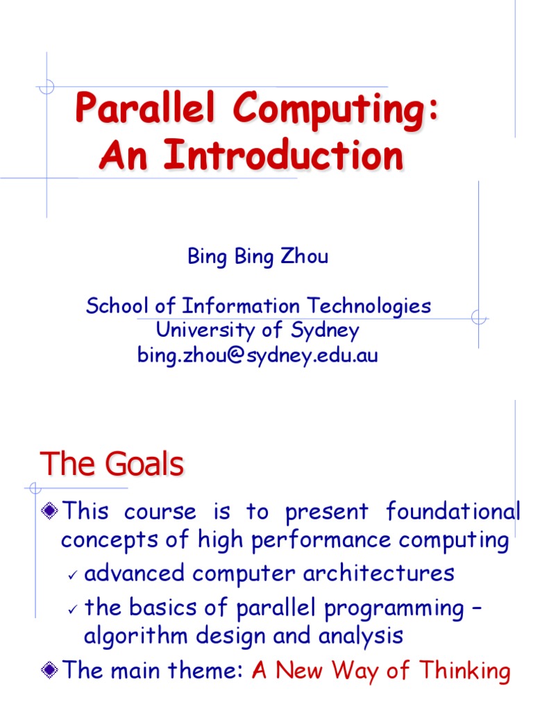 Parallel Computing An Introduction | PDF | Parallel Computing | Computer Cluster