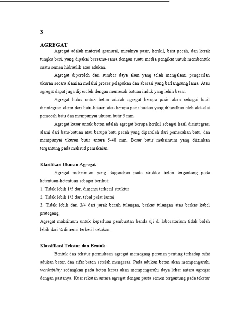Agregat Pada Campuran Beton | PDF